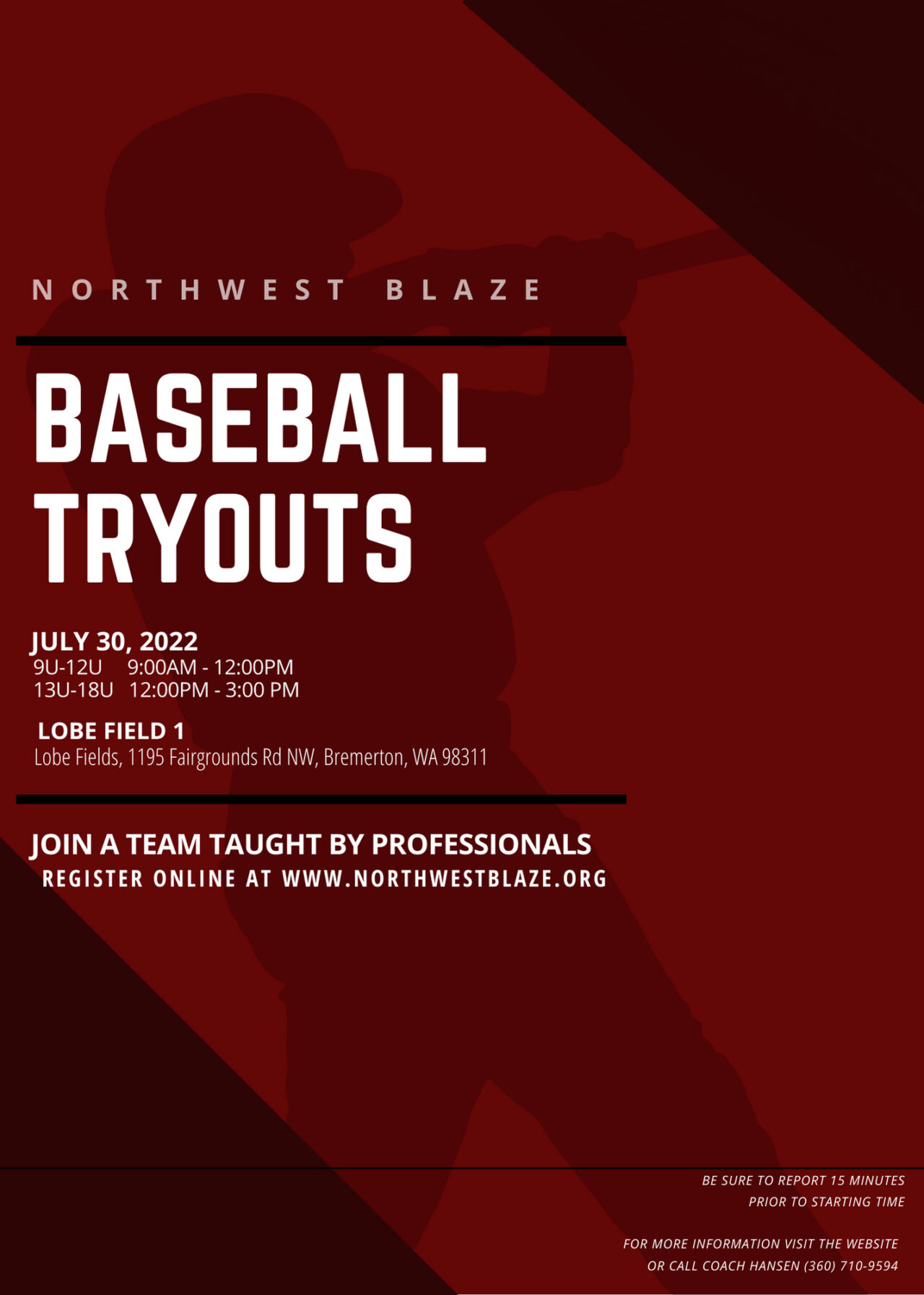 Northwest Blaze Tryouts | Northwest Blaze